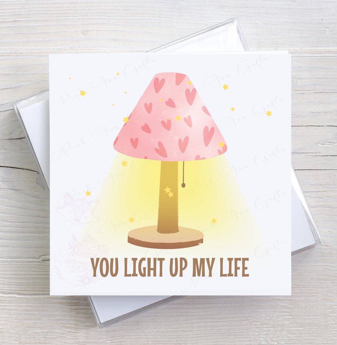 Valentines Card: You Light up My Life, Love Card - Etsy UK
