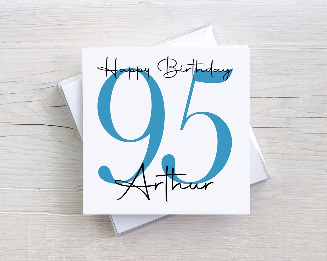 Personalised 95th Birthday Card for Son, 95 Card for Dad, Birthday Card ...