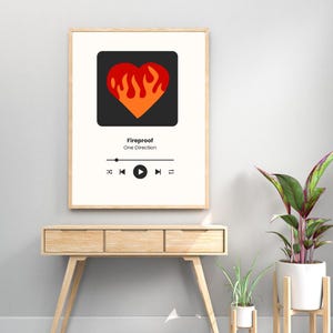 One Direction (1D), Fireproof Song, Four Album, Wall Art (digital ...
