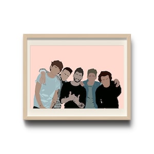 One Direction (1D) Sillouhete Wall Art (digital Download) - Etsy