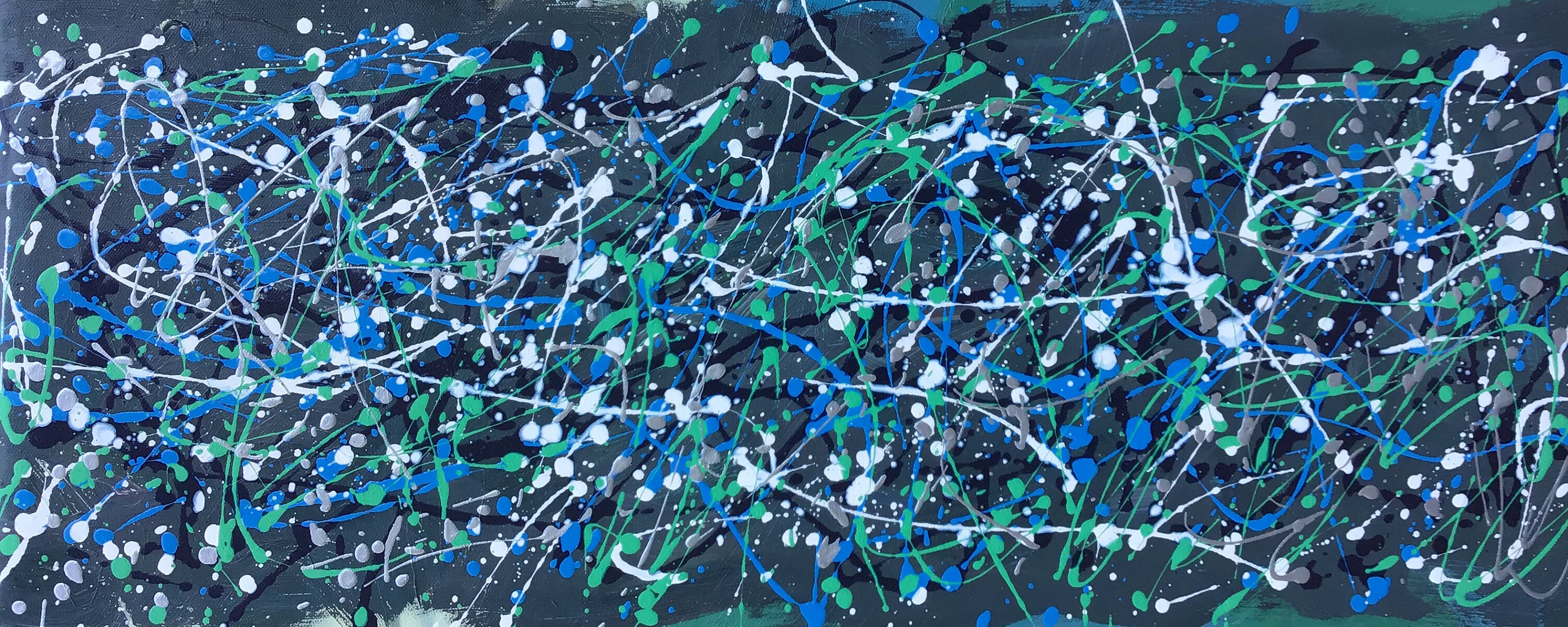 Jackson Pollock Style Abstract Painting original Large Canvas - Etsy