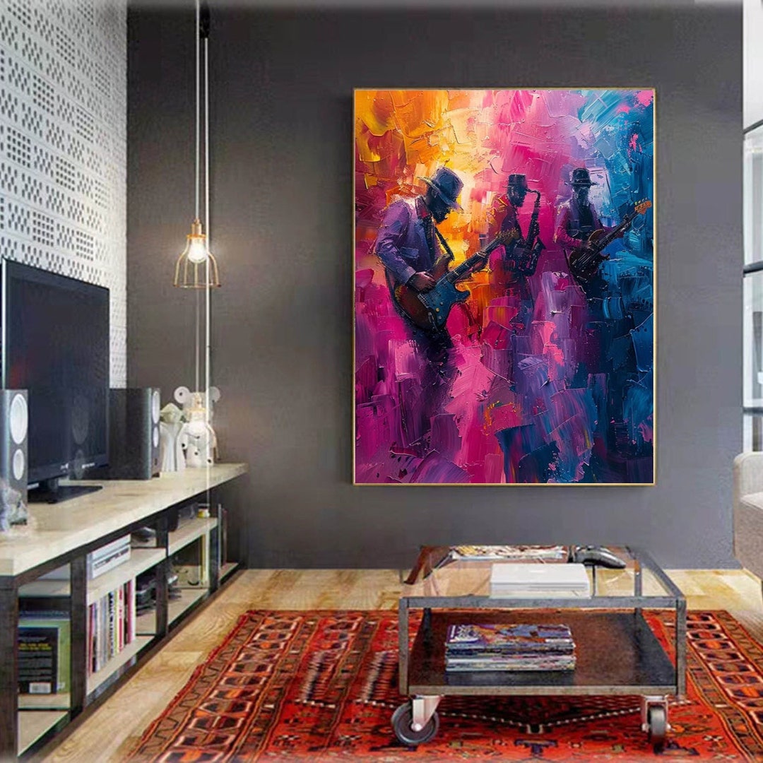 Jazz Musicians Painting,jazz Art,oversize Painting,large Canvas ...