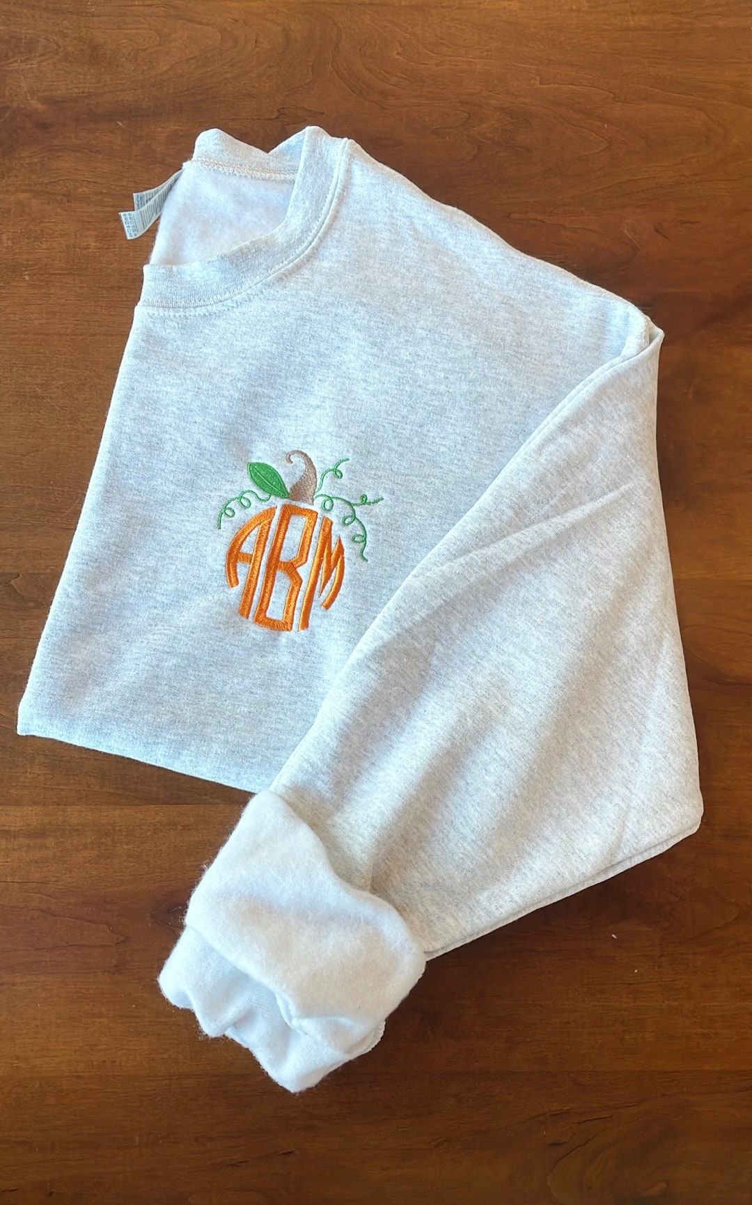 Monogram Pumpkin Sweatshirt Monogram Pumpkin Long Sleeve Shirt ...