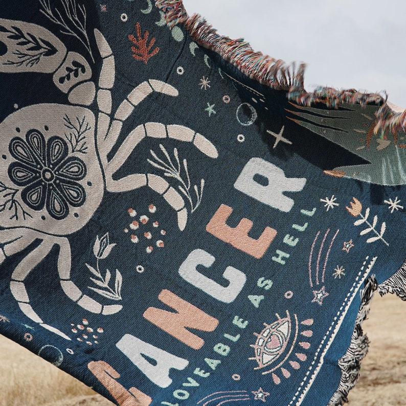 Cancer Blanket Zodiac Blanket Gifts for Cancer Baby Astrology - Etsy