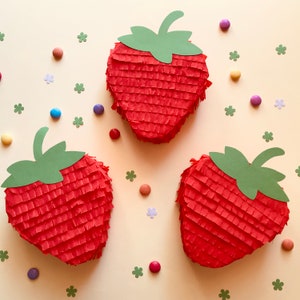 Strawberry Mini Pinata, Strawberry Party Favor - Etsy