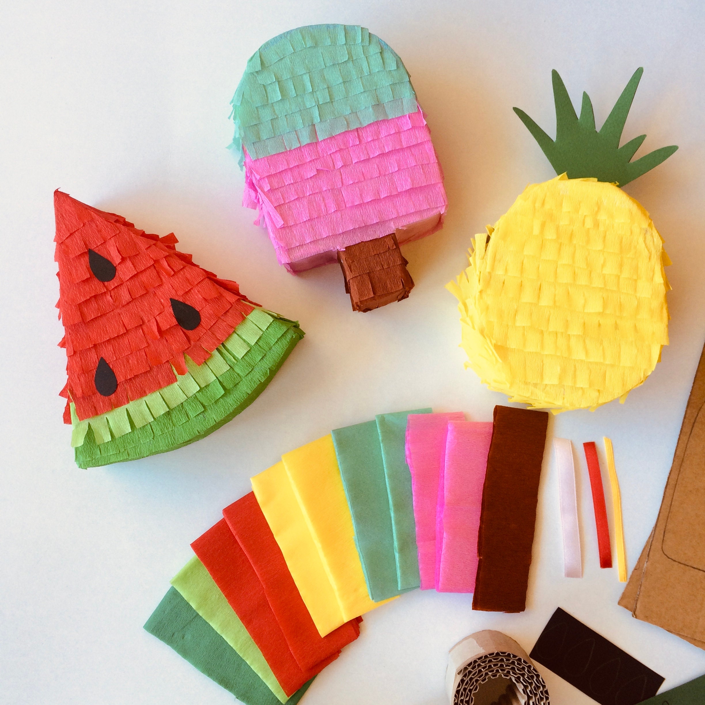 DIY Summer Craft Box, Make Your Own Mini Pinata Kit, DIY Tropical ...