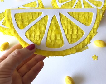 Lemon Wedge Mini Pinata 1 Lemon Party Favor Tutti Fruity - Etsy