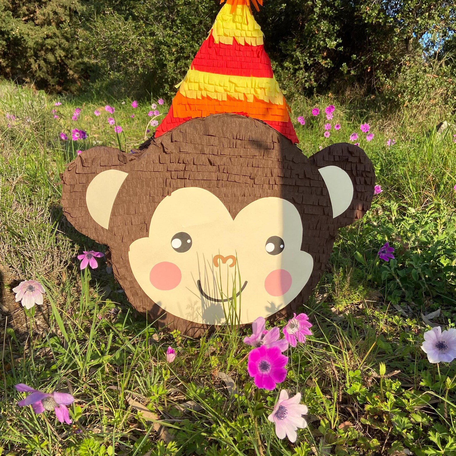 Monkey Pinata, Monkey Party Decoration - Etsy