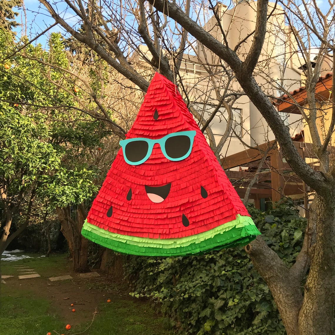 Watermelon Pinata With Sunglasses, Watermelon Centerpiece - Etsy