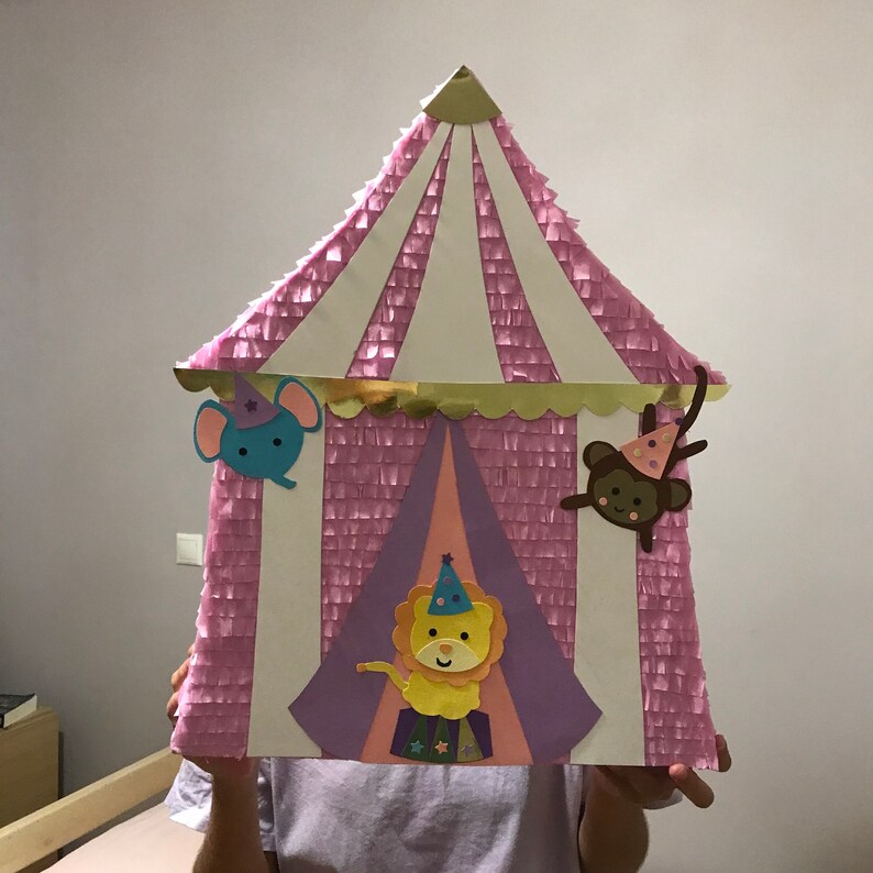 Pastel Circus Pinata With Carnival Animals - Etsy