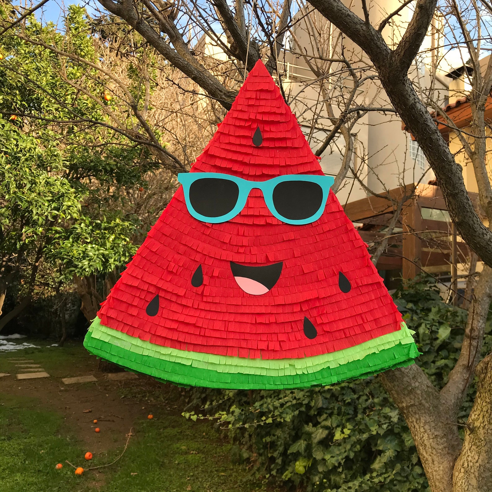 Watermelon Pinata With Sunglasses, Watermelon Centerpiece - Etsy
