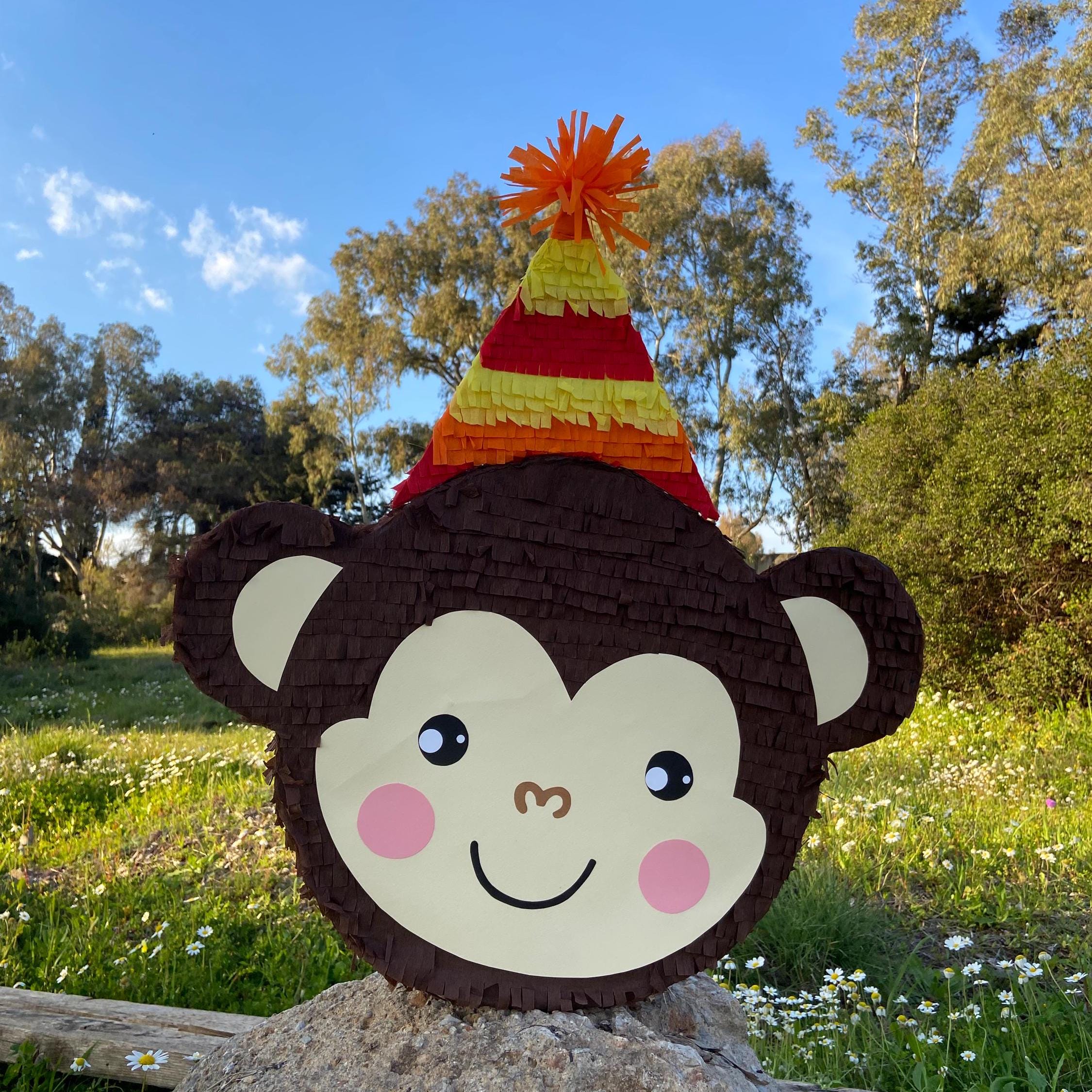 Monkey Pinata, Monkey Party Decoration - Etsy