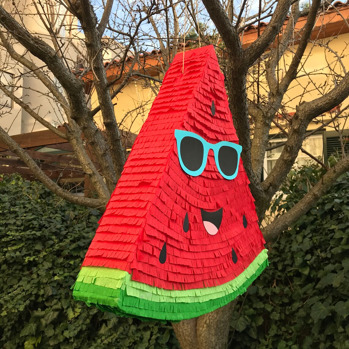 Watermelon Pinata With Sunglasses, Watermelon Centerpiece - Etsy