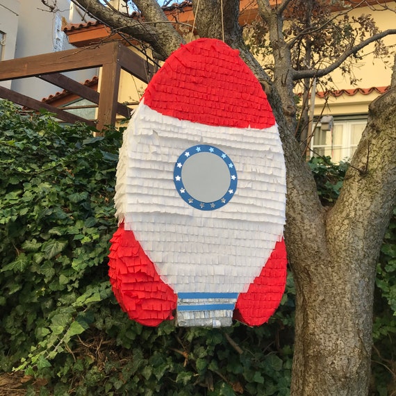 Rocket Pinata Spaceship Pinata Outer Space Party Decoration | Etsy