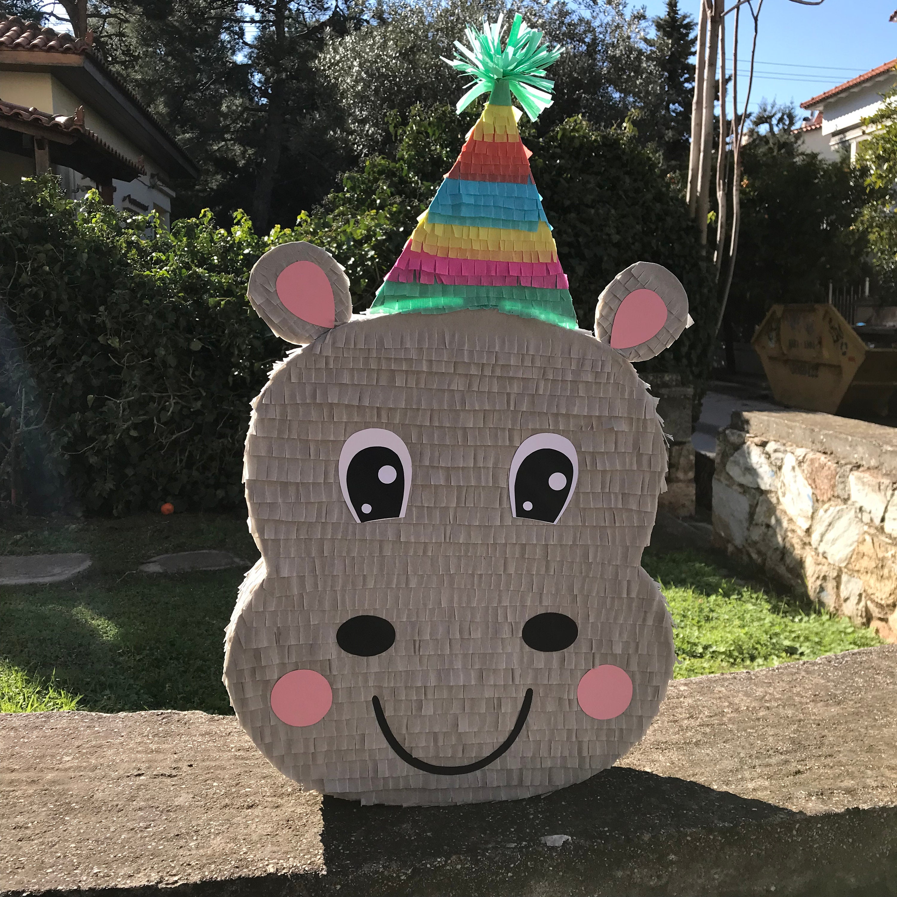 Hippo Birthday Pinata, Hippo Carnival Pinata, Hippopotamus Pinata ...
