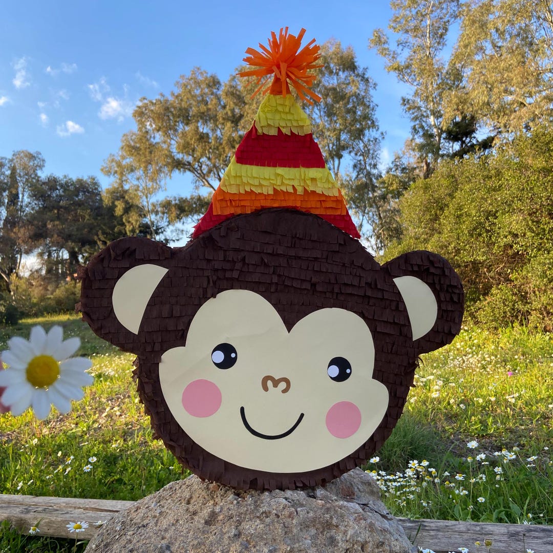 Monkey Pinata, Monkey Party Decoration - Etsy