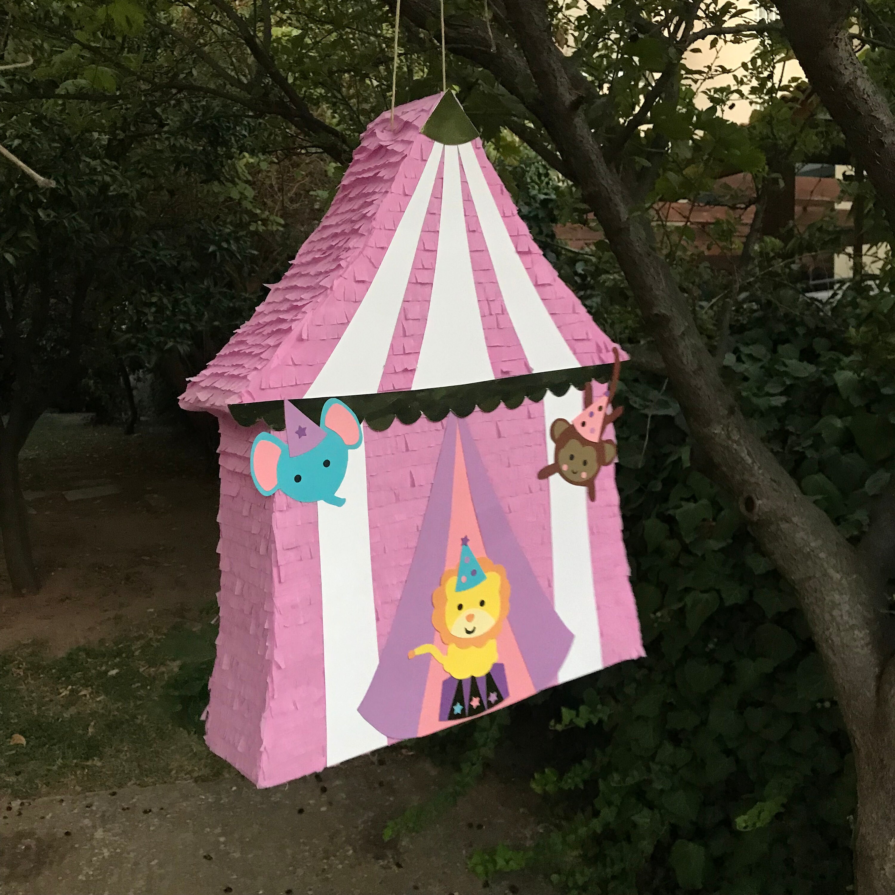 Pastel Circus Pinata With Carnival Animals - Etsy