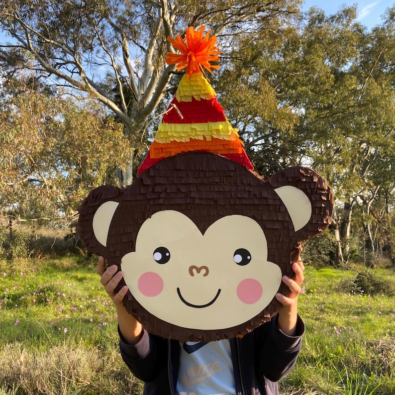 Monkey Pinata, Monkey Party Decoration - Etsy