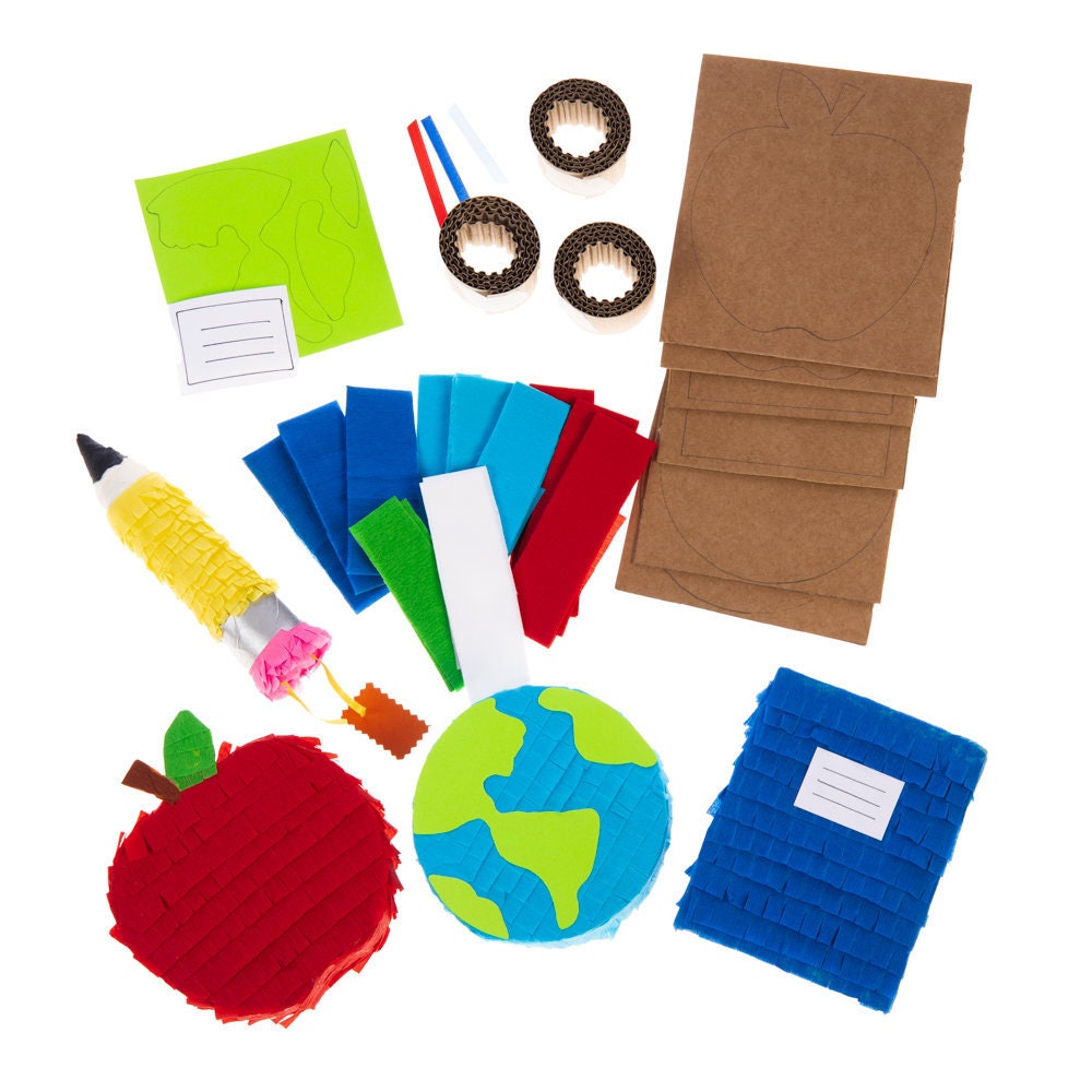 DIY Back to School Craft Box, DIY Mini Pinata Kit, Make Your Own School ...