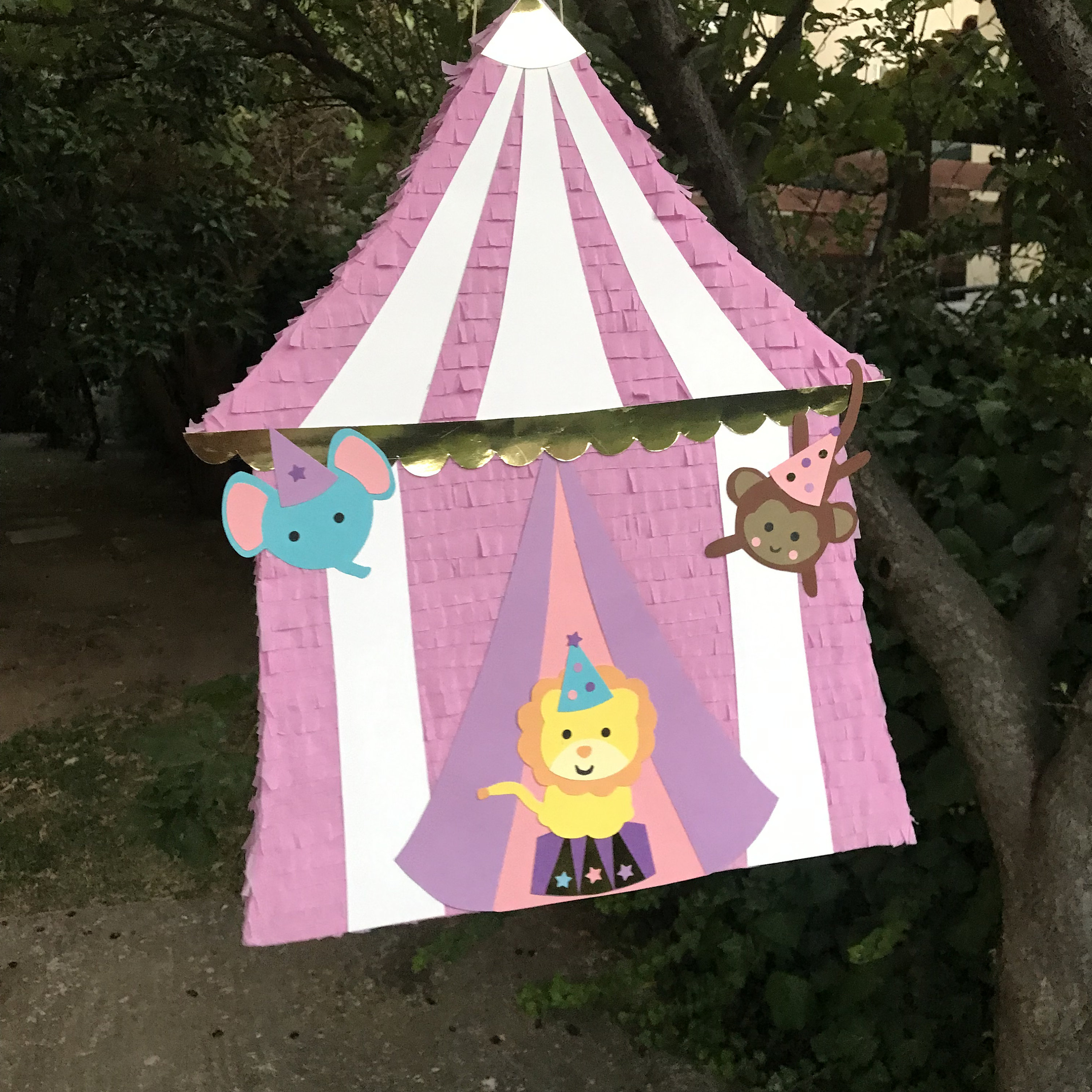 Pastel Circus Pinata With Carnival Animals - Etsy