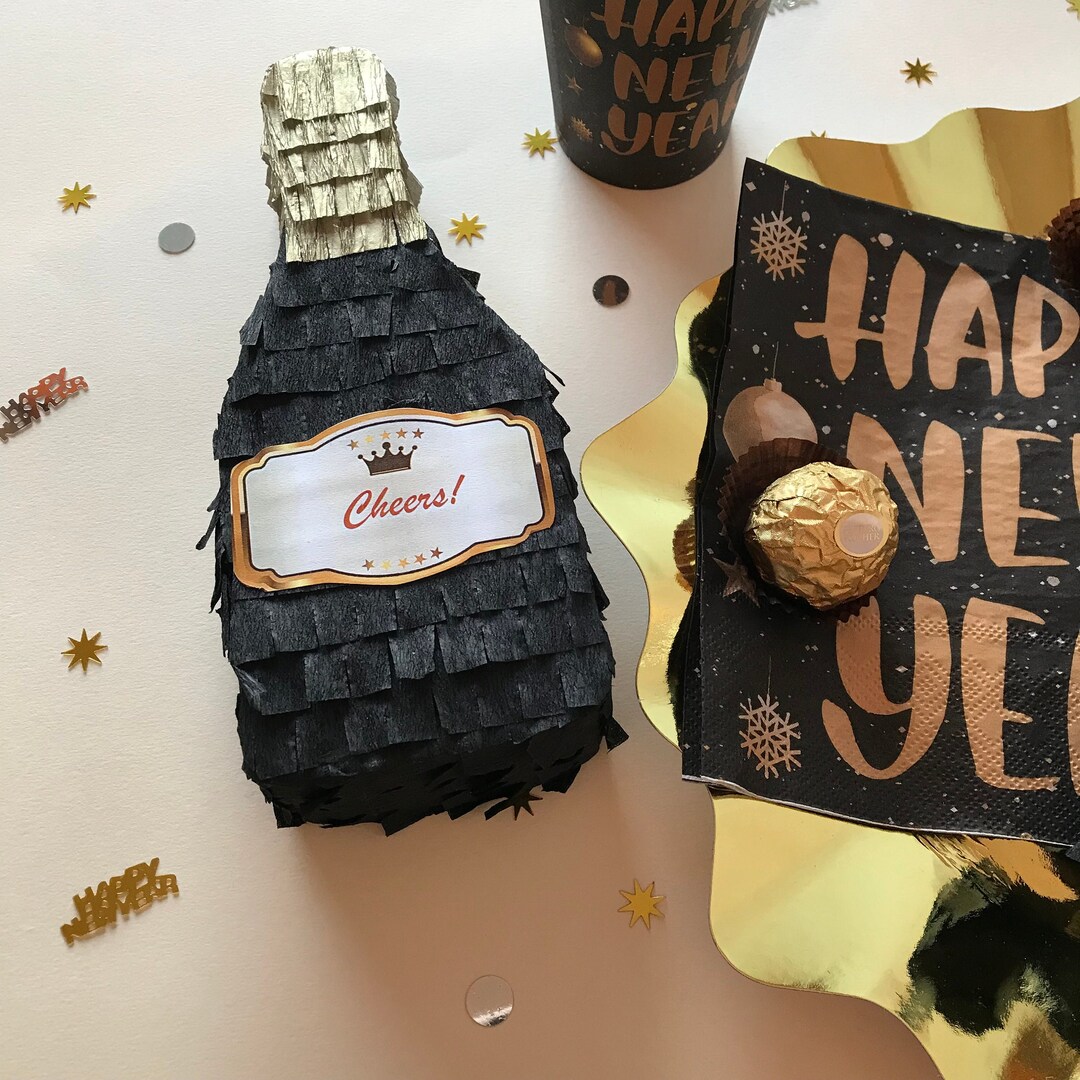 Champagne Mini Pinata, Champagne Bottle Favor - Etsy
