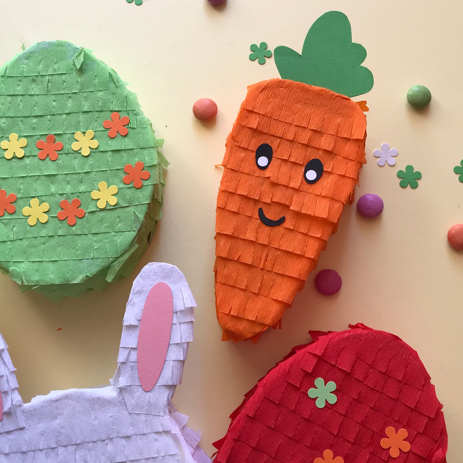 Easter Mini Pinatas, Bunny, Carrot, Chicken, Easter Egg Favors - Etsy