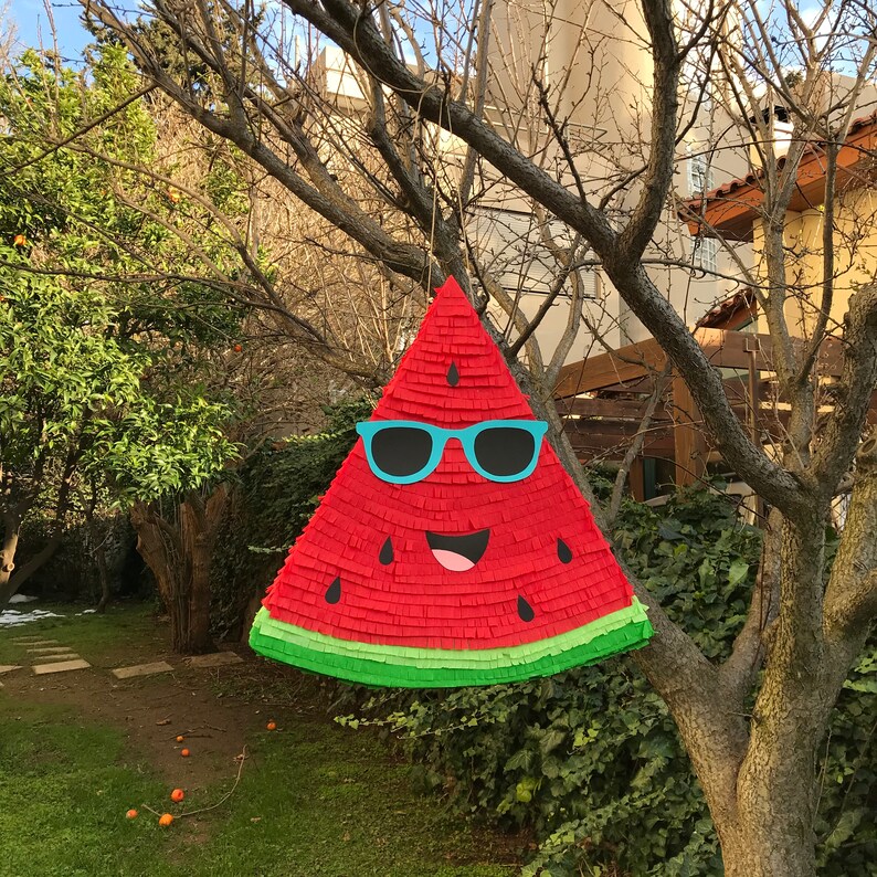 Watermelon Pinata With Sunglasses, Watermelon Centerpiece - Etsy