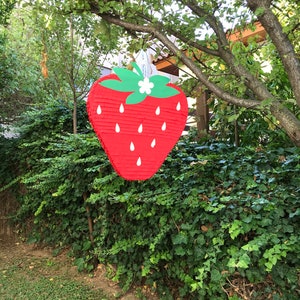 Strawberry Pinata for Spring Parties, Strawberry 1st Birthdays ...
