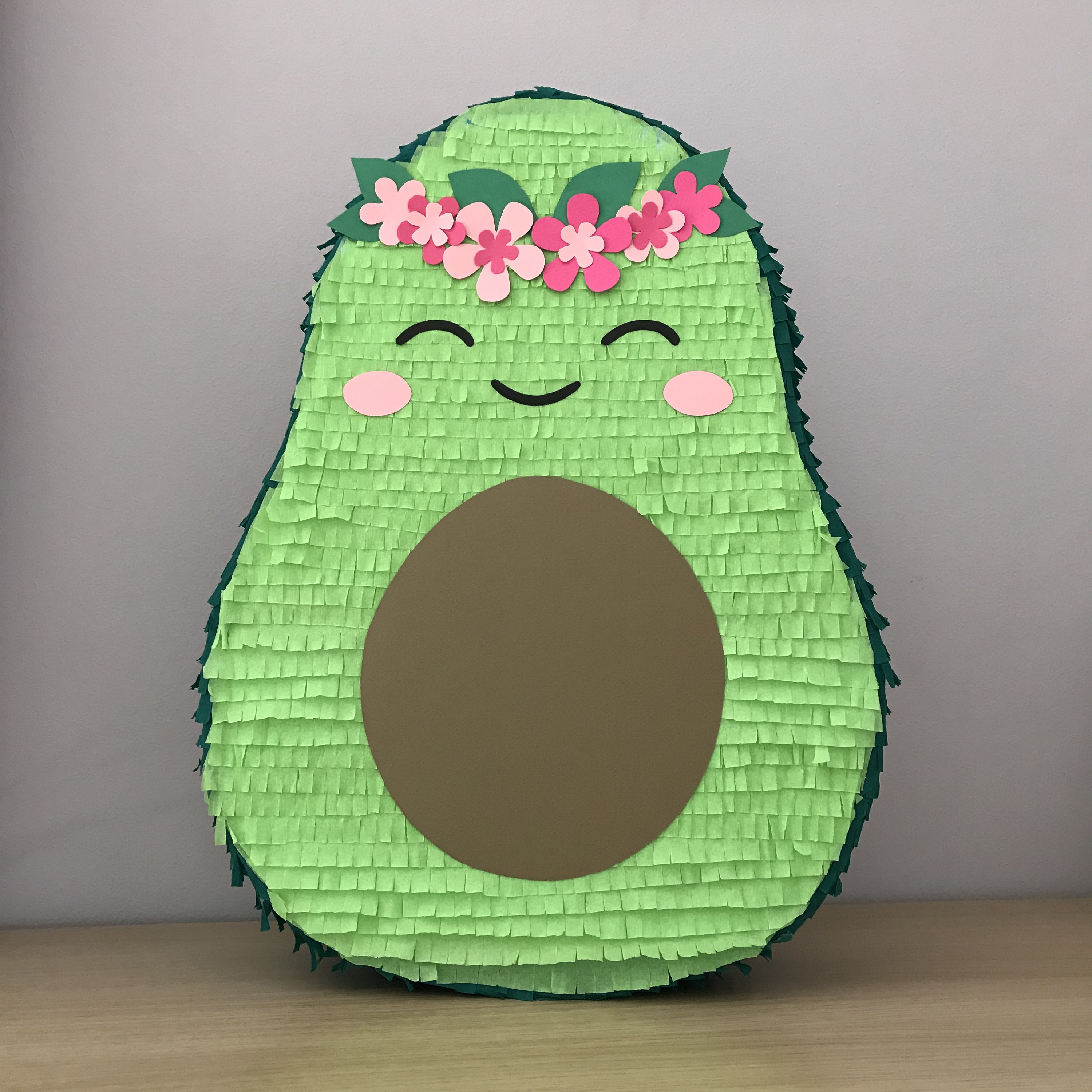 Avocado Pinata With Pink Flowers: Tropical Party Decoration - Etsy