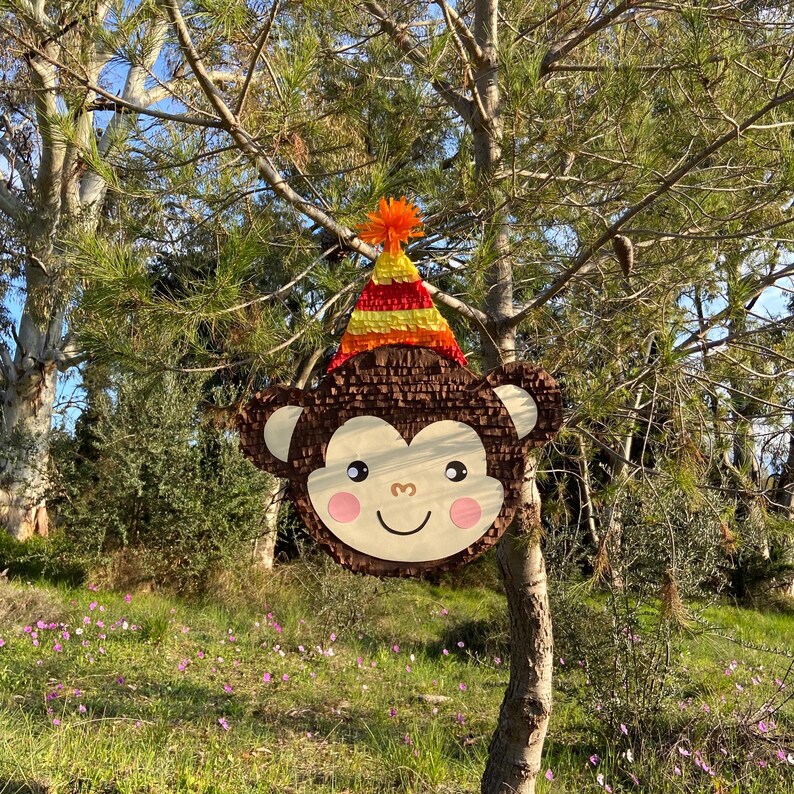Monkey Pinata, Monkey Party Decoration - Etsy