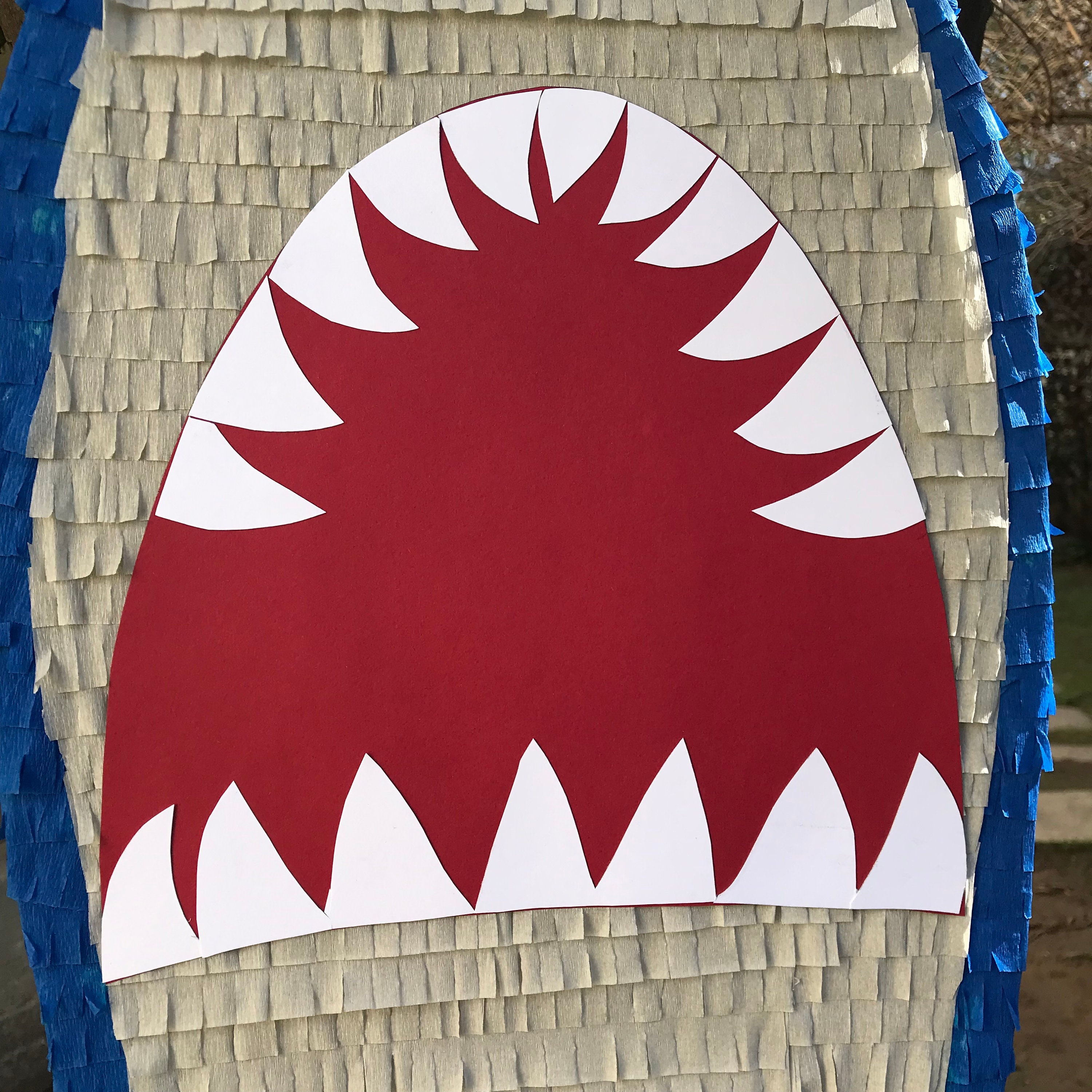 Surfboard Pinata With Shark Jaws for Summer Parties, Jawsome Surfer ...