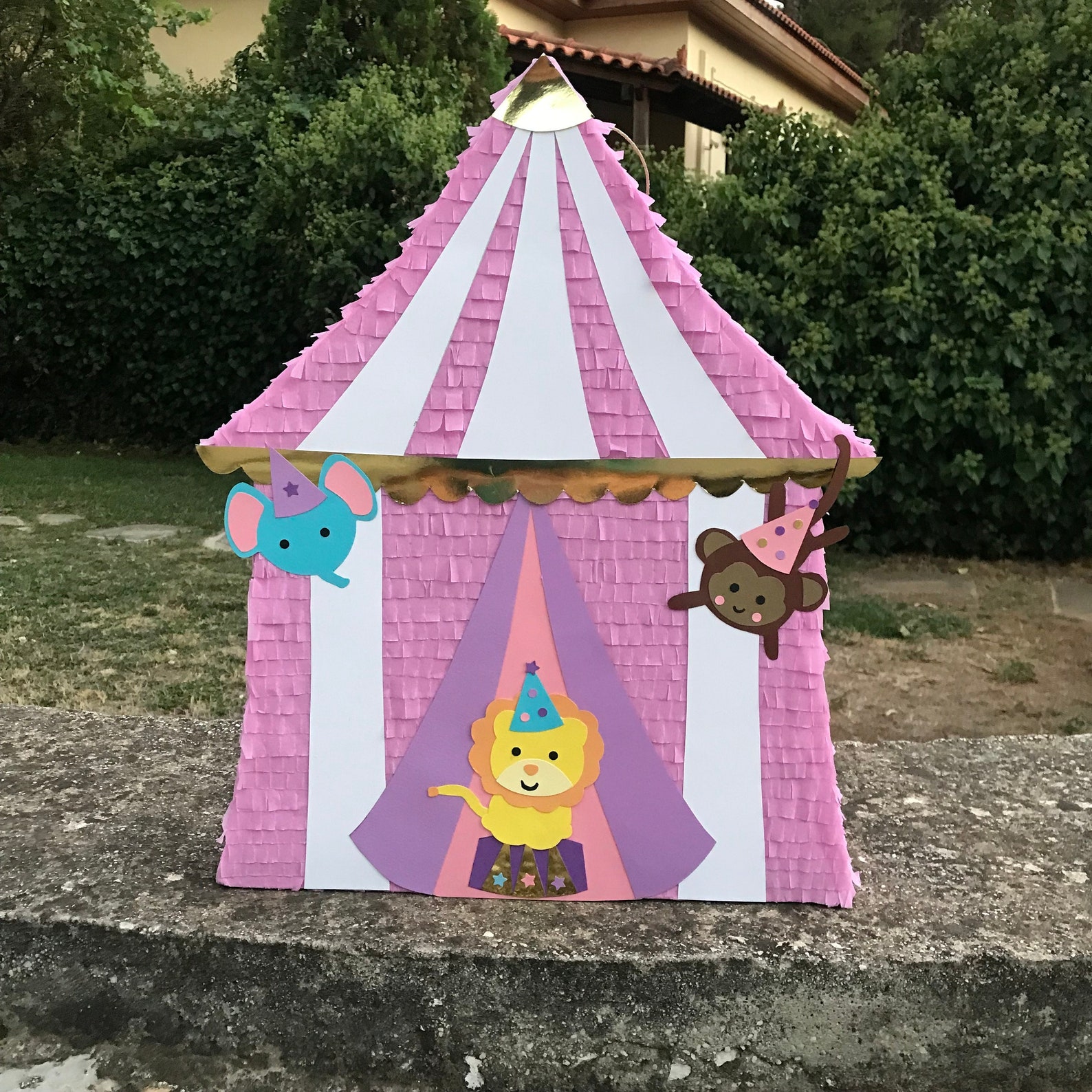 Pastel Circus Pinata With Carnival Animals - Etsy