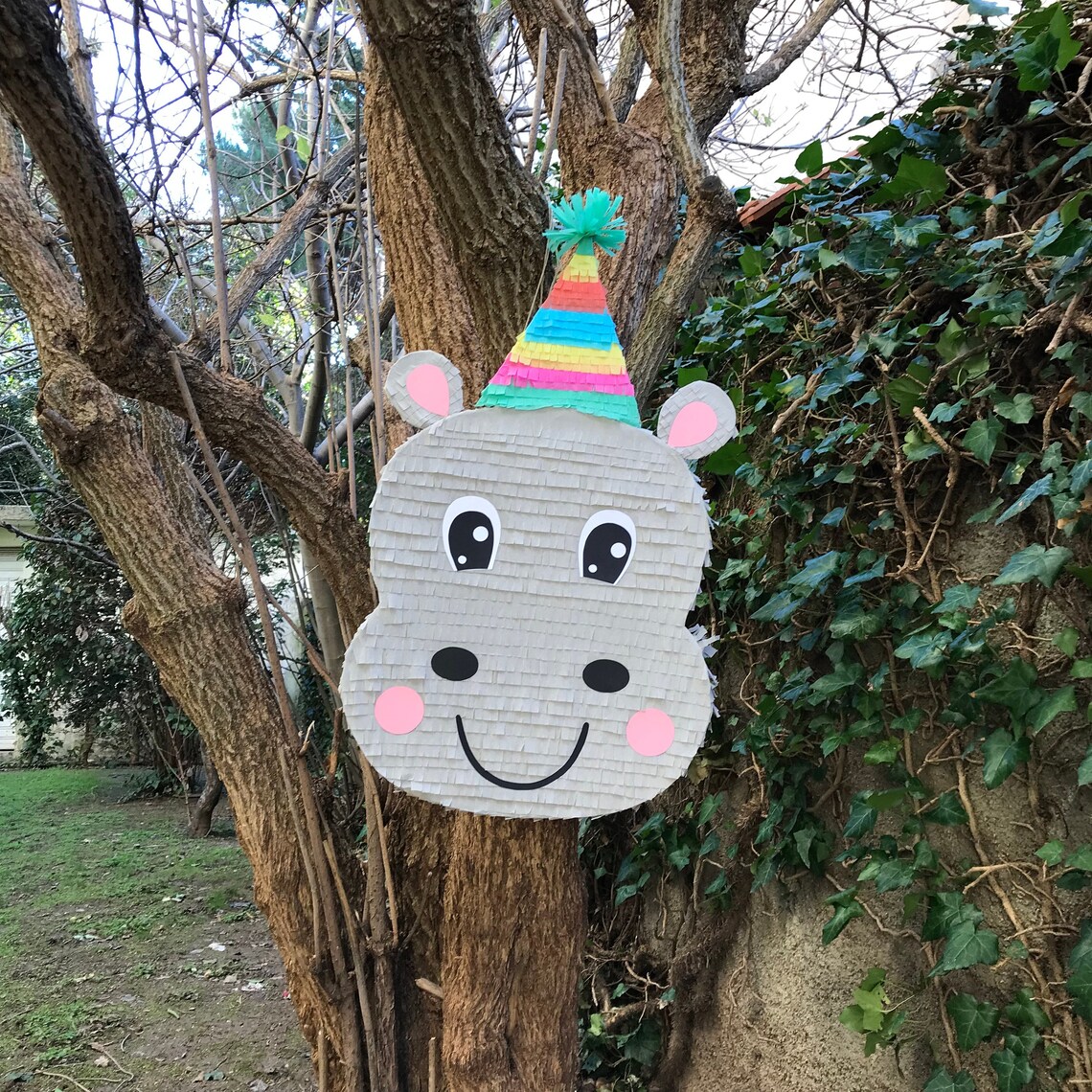 Hippo Birthday Pinata, Hippo Carnival Pinata, Hippopotamus Pinata ...