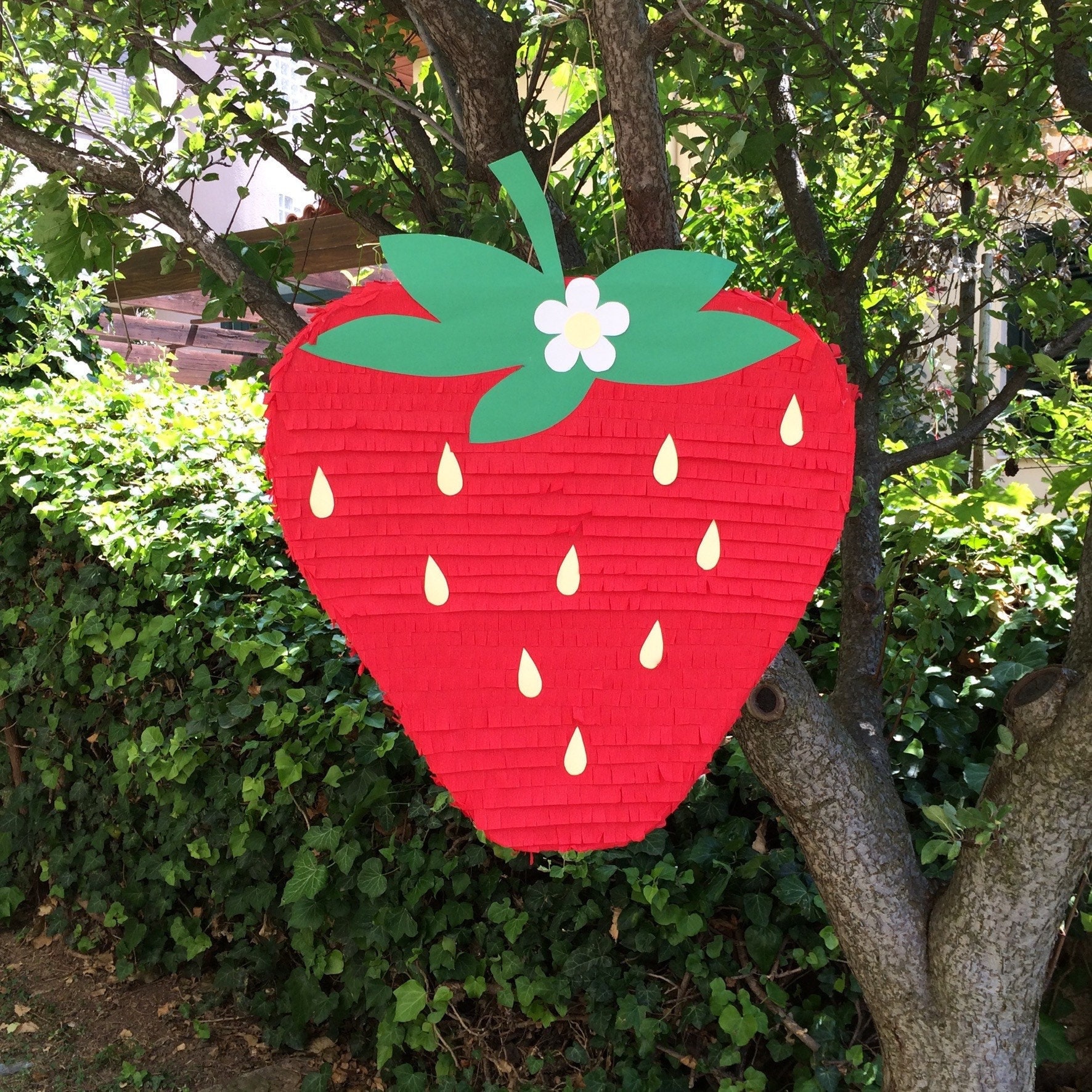 Strawberry Pinata for Spring Parties, Strawberry 1st Birthdays ...