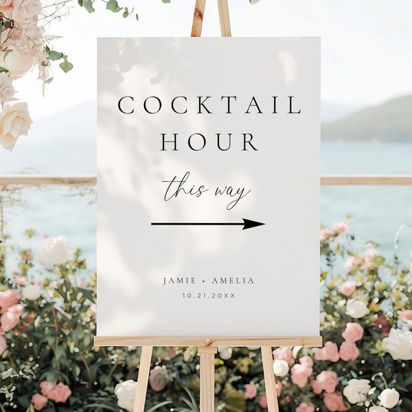 Cocktail Hour Sign - Etsy