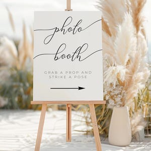 Photo Booth Sign Template | Wedding Photo Booth Pdf | Modern Photo ...