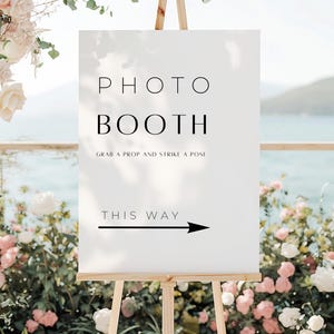 Minimalist Photobooth Arrow Wedding Sign (digital Download) - Etsy