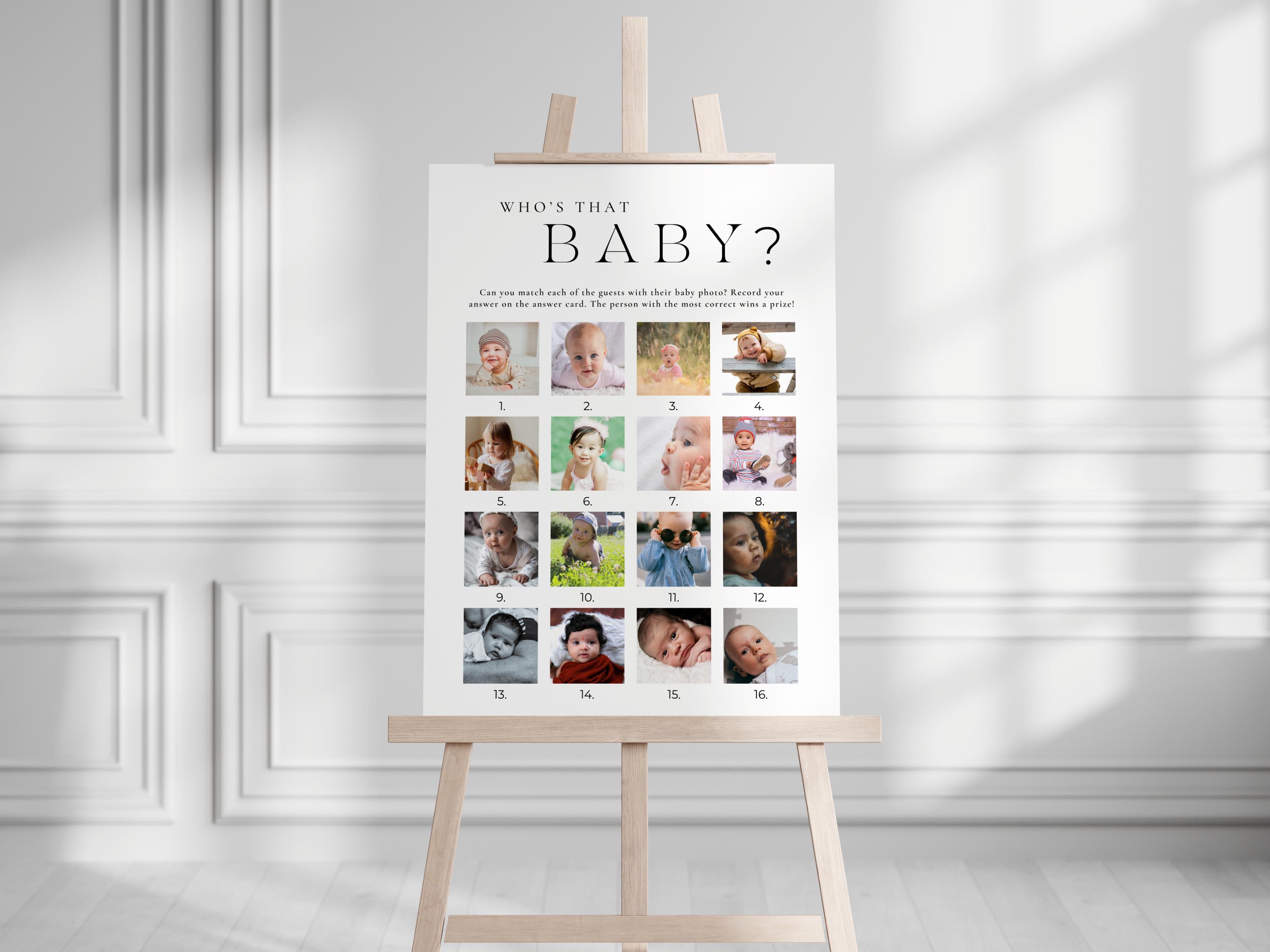 Who's That Baby Photo Game - Baby Photo Guessing Game - Editable ...