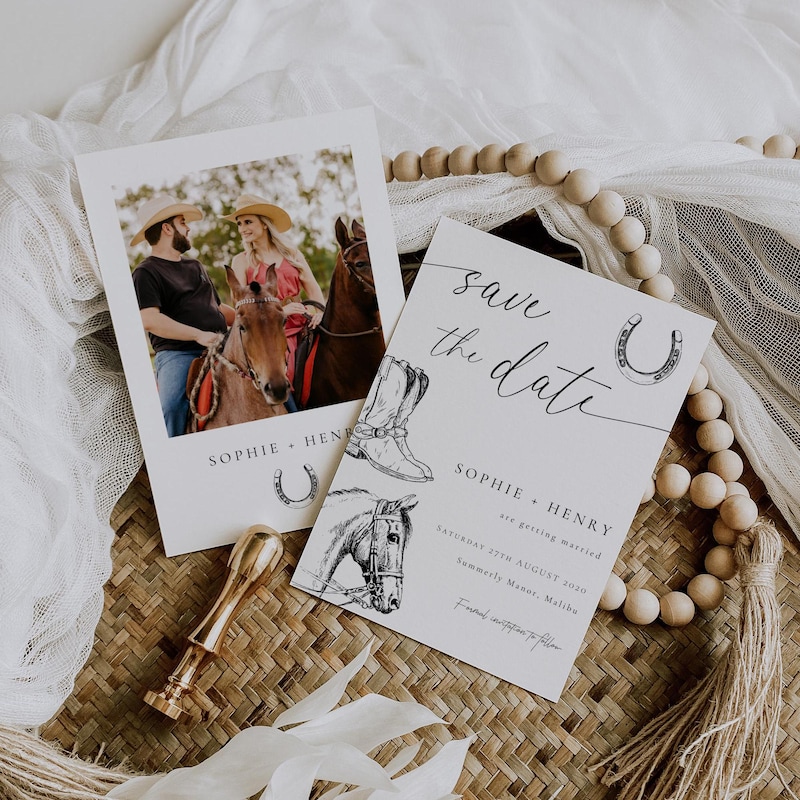 Cowhide Wedding Date - Etsy UK