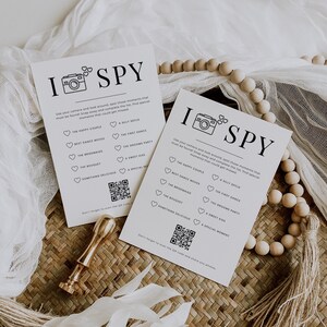 I Spy Wedding Game, Wedding I Spy, Wedding QR Code, Wedding Activities ...