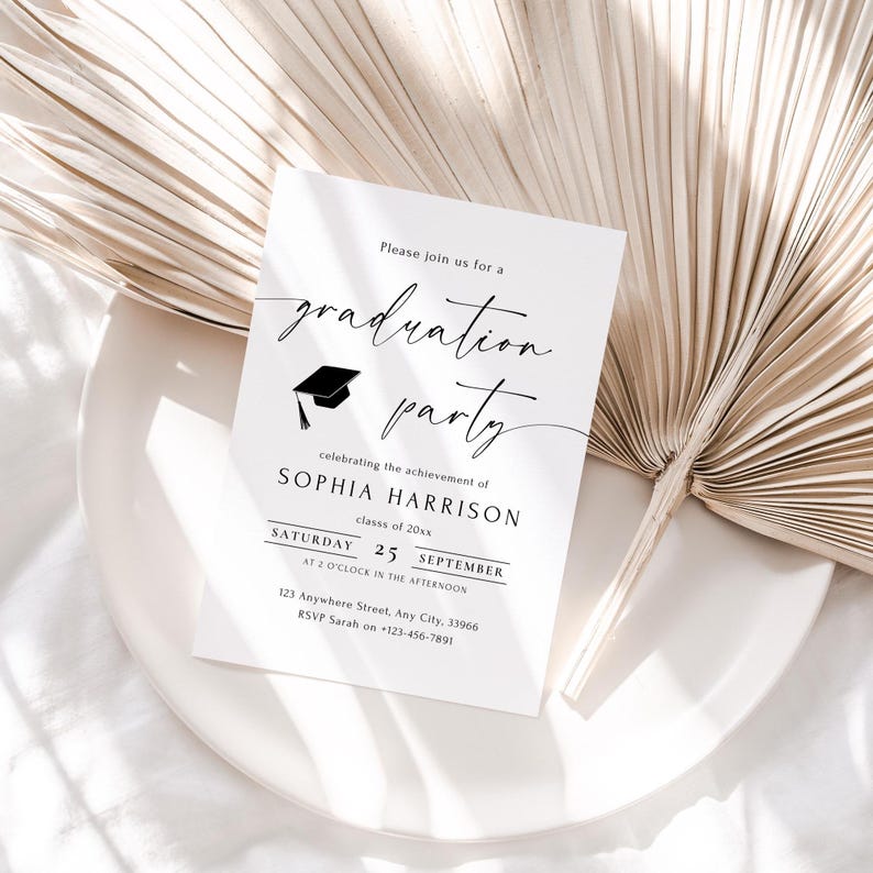 Graduation Party Invitation, Grad Party Invite, Editable Template ...