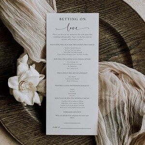 Wedding Place Your Bets Game: Fun Reception Activity (instant Download ...