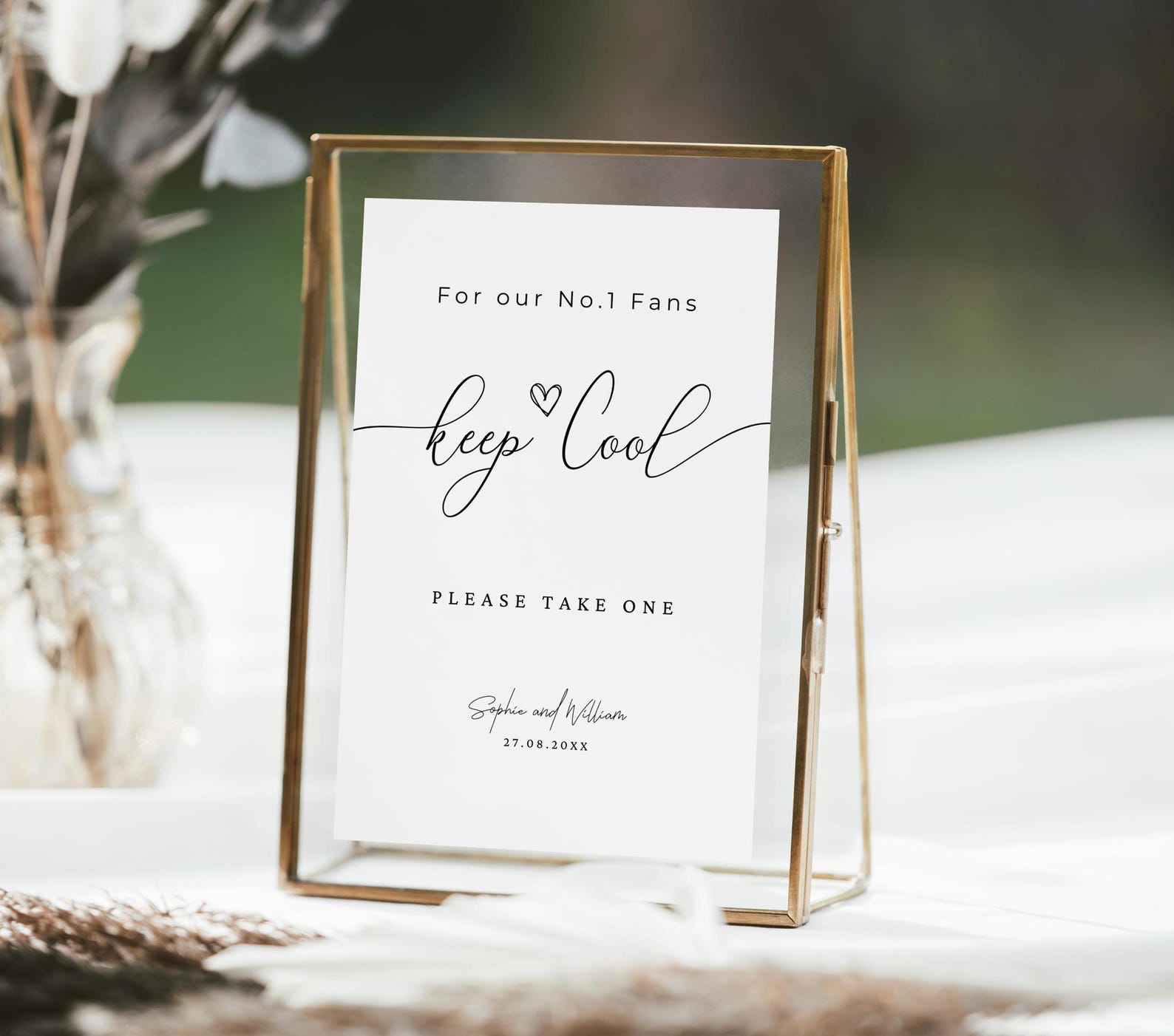 Wedding Fan Sign, Wedding Fans Template, for Our Number One Fans ...