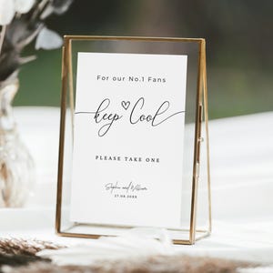 Wedding Fan Sign, Wedding Fans Template, for Our Number One Fans ...