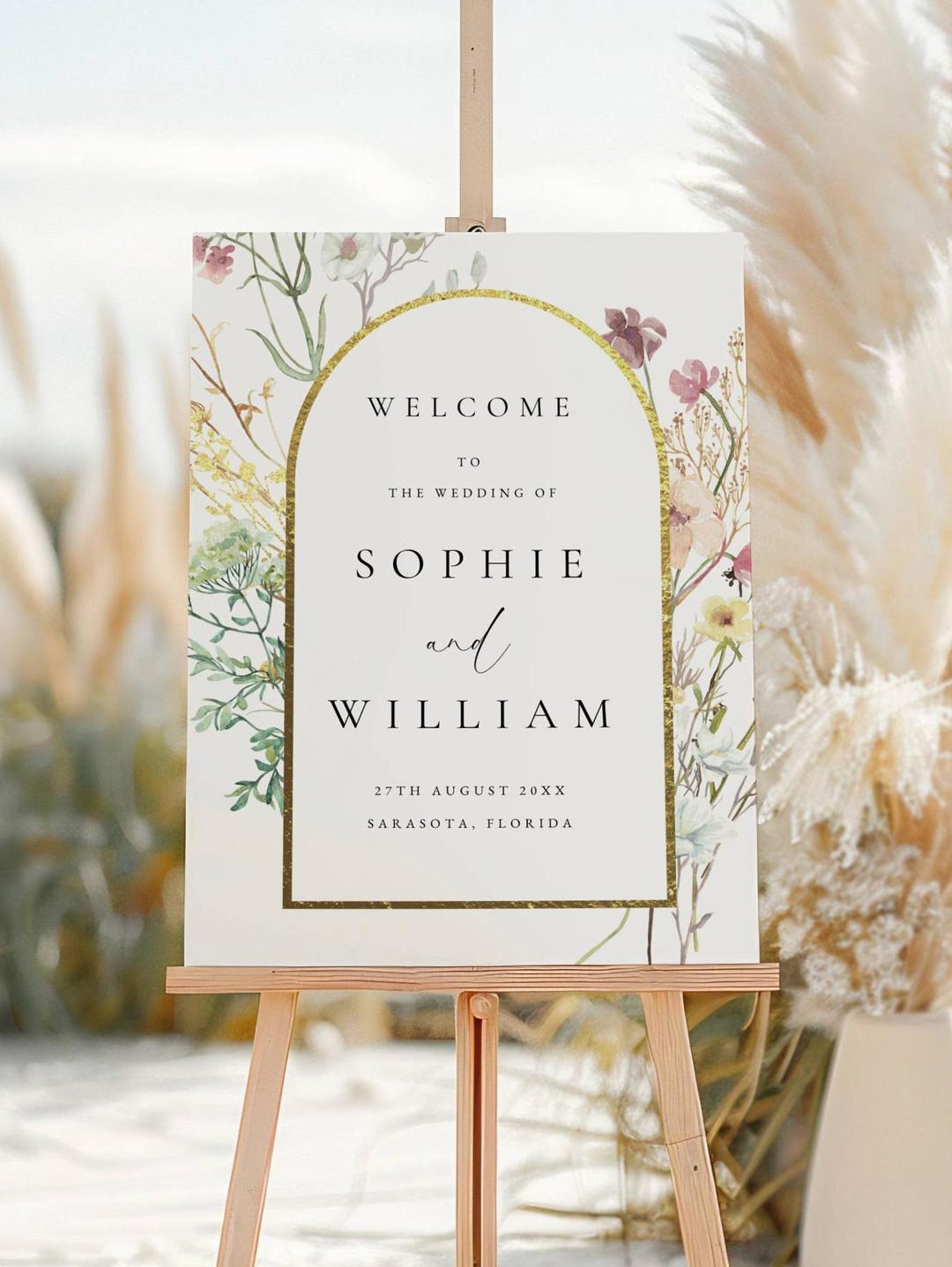 Wildflower Wedding Welcome Sign, Wildflower Wedding Welcome Sign ...