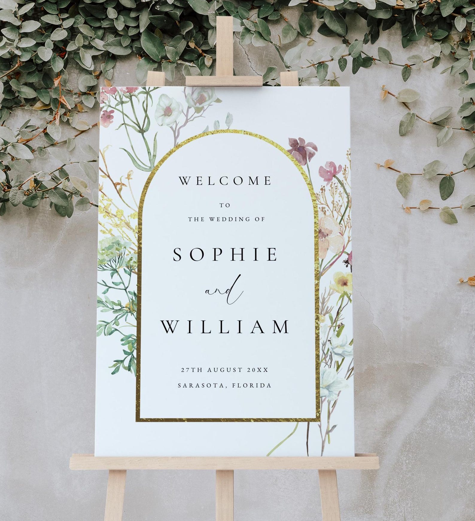 Wildflower Wedding Welcome Sign, Wildflower Wedding Welcome Sign ...