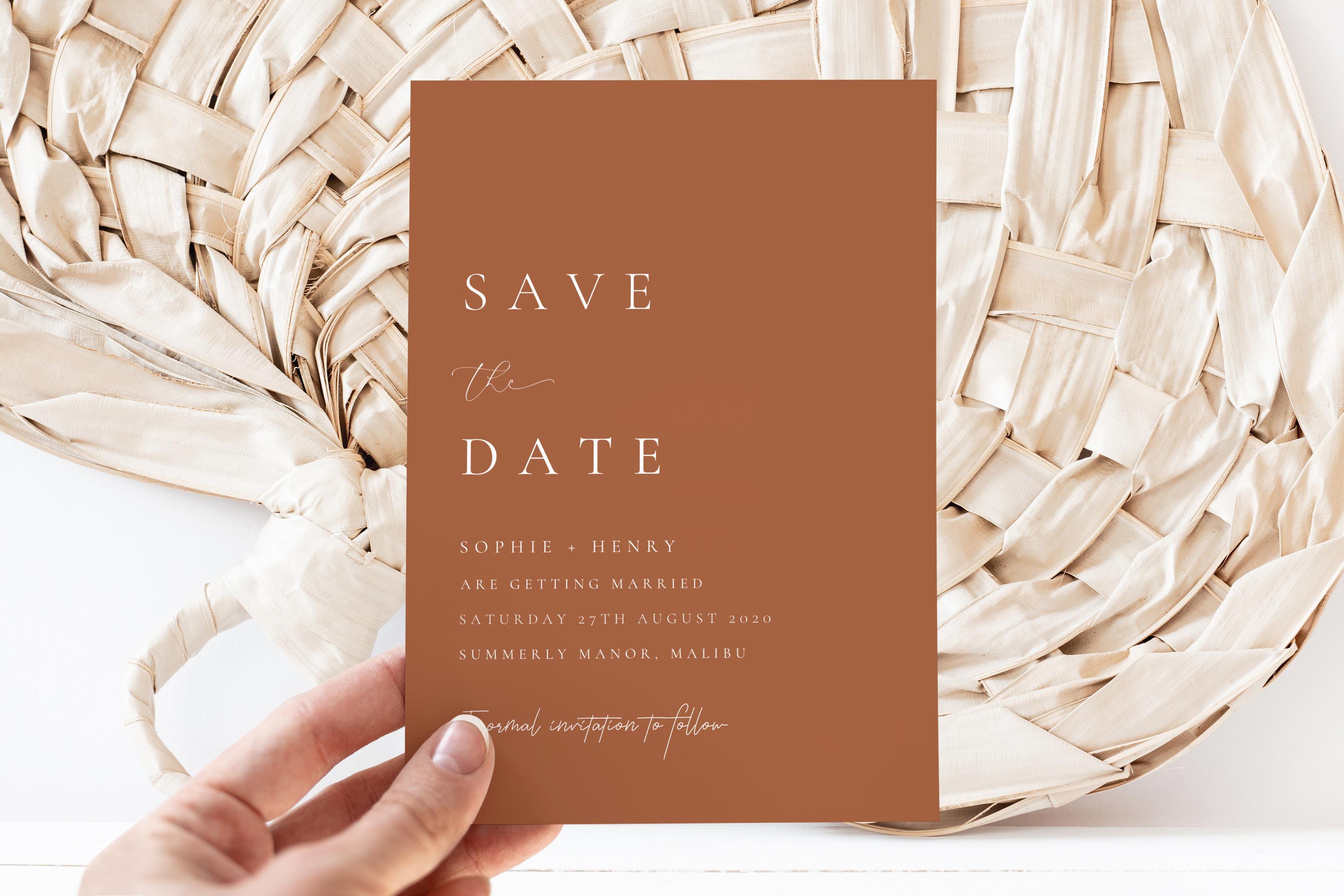 Rustic Fall Wedding Save the Date Cards: Customizable Template (canva ...