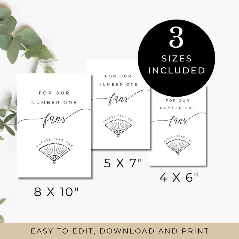 Wedding Fan Sign | Wedding Program Fan | Please Take One | Wedding ...