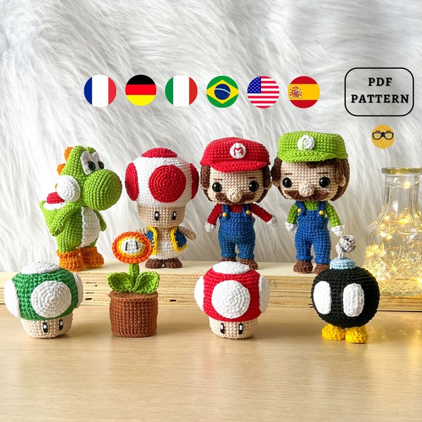 Crochet Mario - Etsy