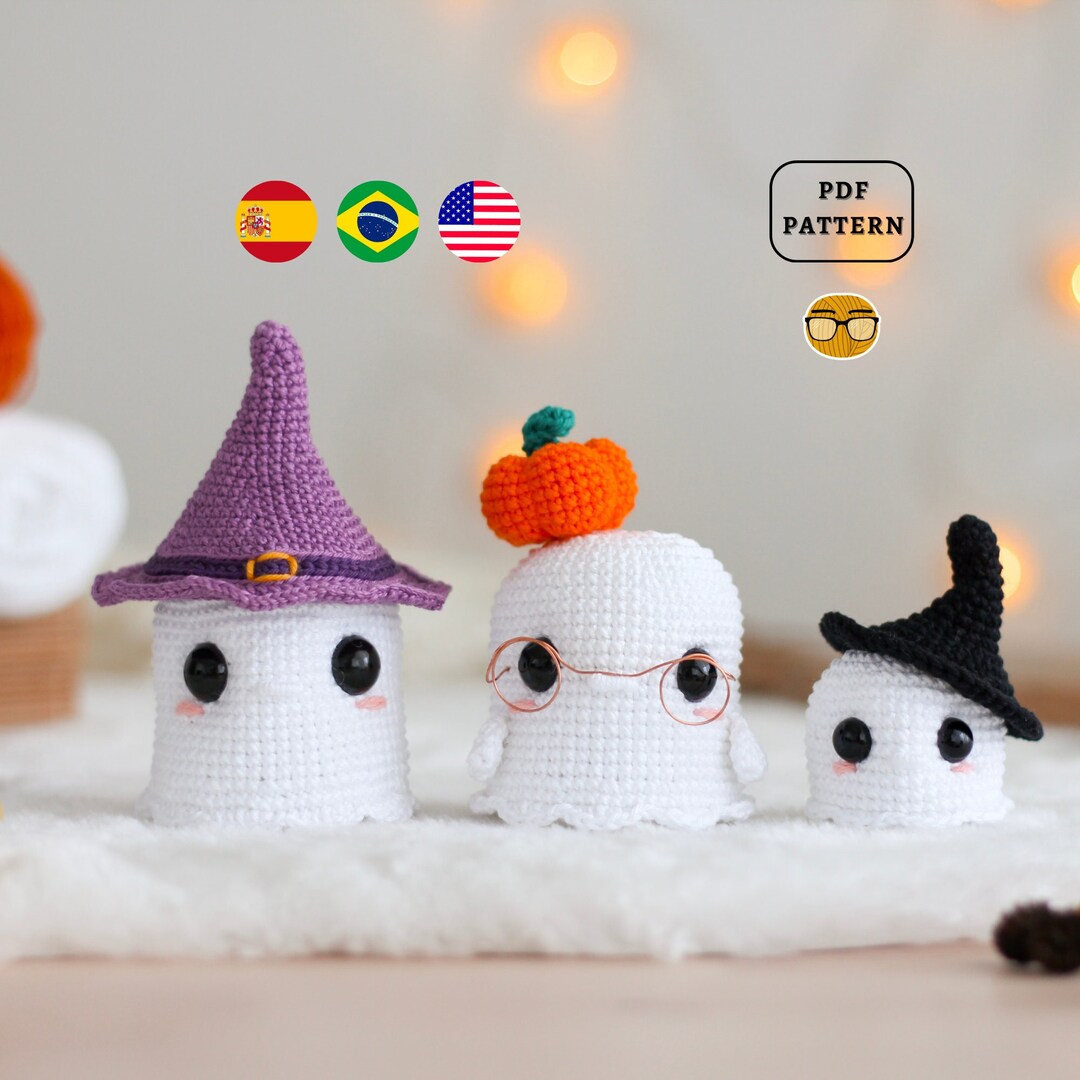 AMIGURUMI PATTERN Ghosts Crochet Pattern | Halloween Family Ghosts 3 Patterns in 1 | PDF Pattern ...